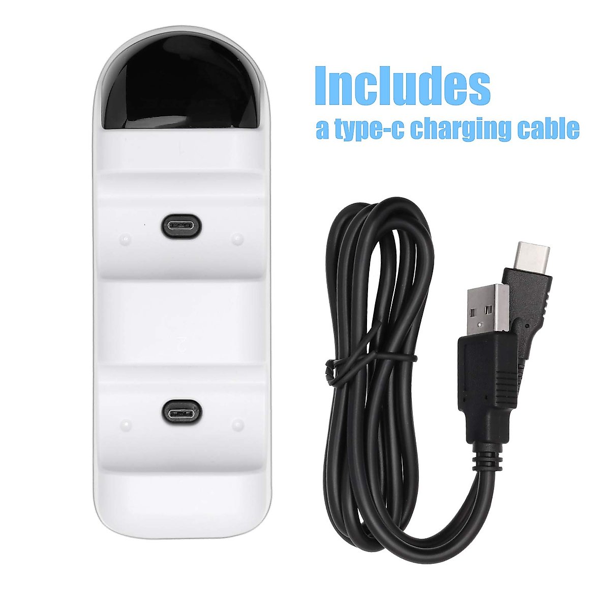 PS5 Controller Charger Station, PS5 DualSense controller charging dock,PS5 controller charger station with Two Type-C adapter