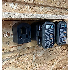 StealthMounts 18V Ryobi Battery Holder - 4 Pack | Ryobi Battery Mount | Ryobi Battery Storage | Ryobi Organizer | Ryobi Battery Holder Wall Mount | Ryobi 18V Battery Mount | Made in UK