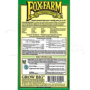 Fox Farm Liquid Nutrient Soil Trio- Pints: Big Bloom, Grow Big, Tiger Bloom (Pack of 3-16 oz. Bottles)