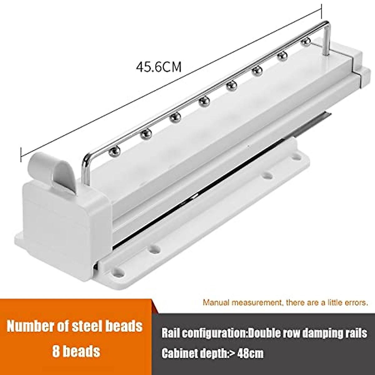 SYTH Extendable Closet Pull Out Rod，Heavy Duty Retractable Pull Out Clothes Hanger Rail Closet Valet Rod Rail Sliding Wardrobe Closet Organizer Rod,Extendable Closet Rod,5 Pcs Pants Rack