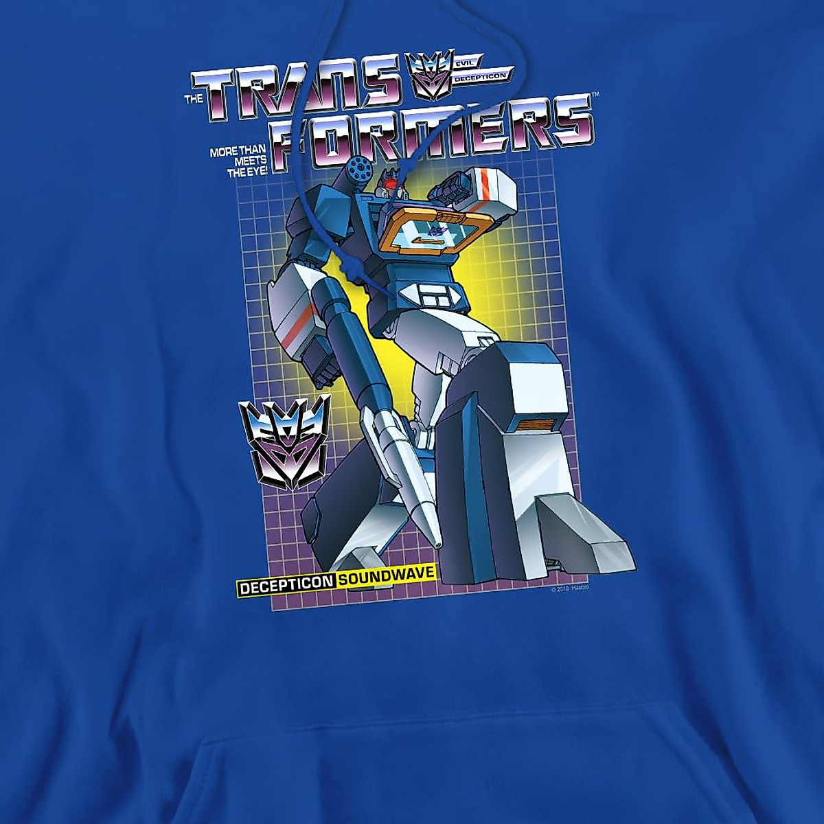 Popfunk Transformers Soundwave Pullover Hoodie & Stickers - Small, A. Royal Blue