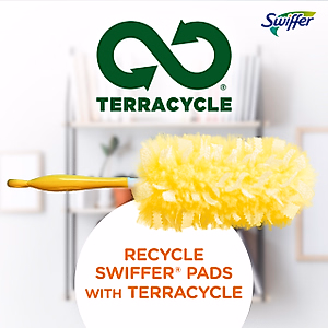 Swiffer Dusters Heavy Duty Extender Handle Starter Kit (1 Handle, 12 Dusters)