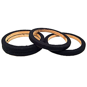 Pipeman's Installation Solution 2 Pair 8" MDF Wood Speaker Mounting Spacer Rings Black Carpet Car Audio