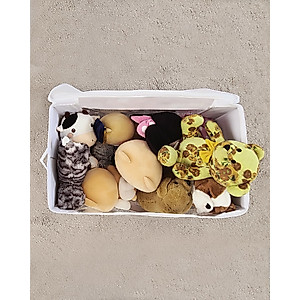 holay X-Large Storage Bins, PVC Boxes Transparent Lid Handles, Durable & Foldable, Toy Blocks Organizer for Kids Boys Girls Toddlers Playroom, 24''x12''x12'', 54L