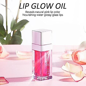 3 Pcs Plumping Lip Oil, Hydrating Lip Glow Oil, Plumping Lip Gloss, Tinted Lip Oil Balm, Long Lasting Transparent Moisturizing Lip Oil Gloss, Natural Lip Plumper Gloss Make Lips Fuller(01+12+15)