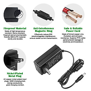 12V 4A Power Supply Adapter - LeTaoXing AC 100-240V 50/60Hz to DC 12V/4A 48W Charger 5.5mm x 2.5mm 12V4A for LED Strip Light LED Driver CCTV Security System