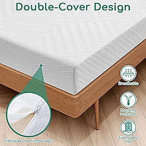 Airdown 8 Inch Twin Size Gel Memory Foam Mattress with Washable Fabric Cover, Medium Feel Twin Mattress for Pressure Relief, Twin Bed Mattress in A Box, CertiPUR-US Certified