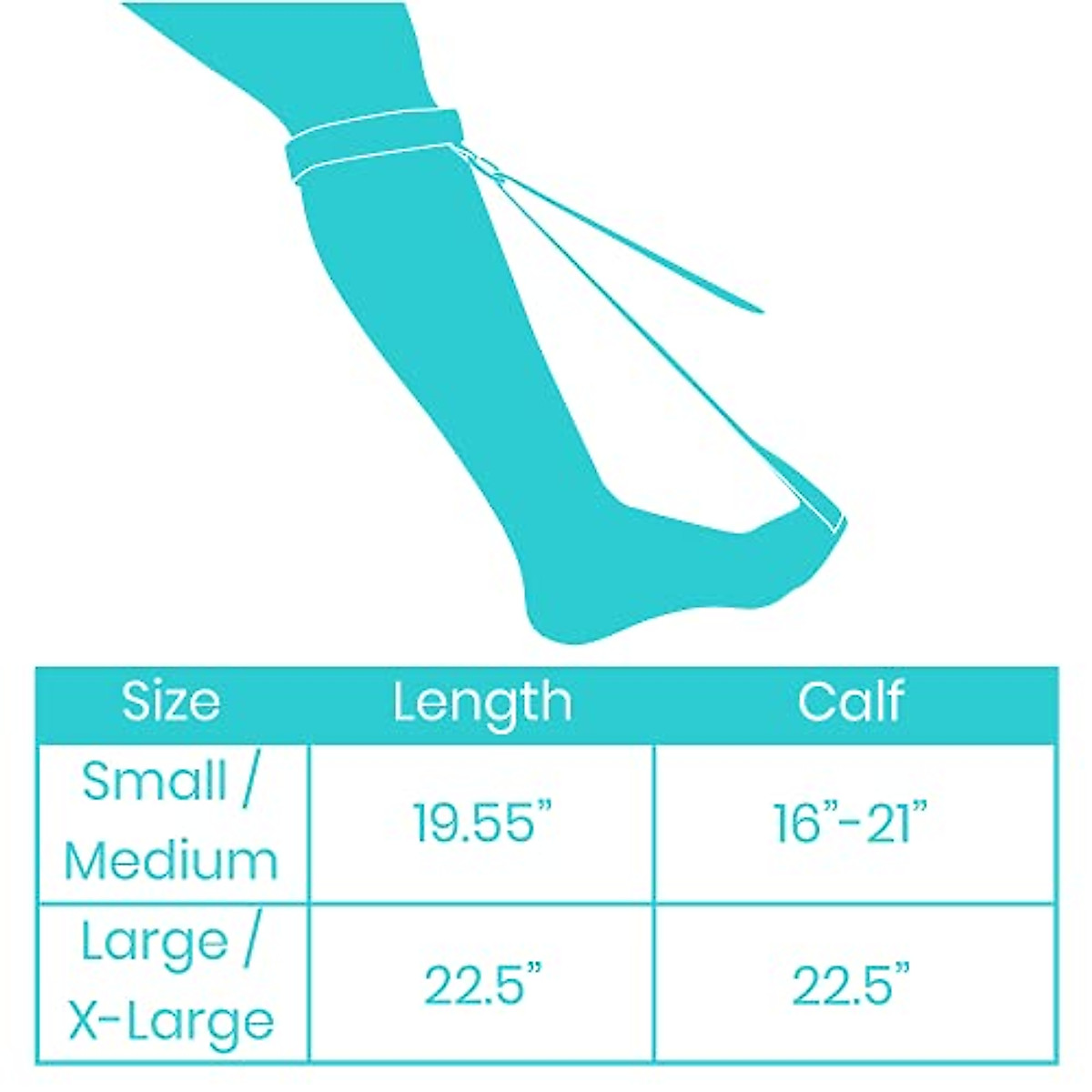 Vive Plantar Fasciitis Stretch Sock - Non Slip Calf Night Relief for Heel, High Arch Pain - Achilles Tendonitis Therapy Foot Support Sleeve Stretcher - Compression Sleeve - Men, Women (L/XL)