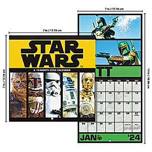 2024 Star Wars: Saga Mini Wall Calendar & Push Pins