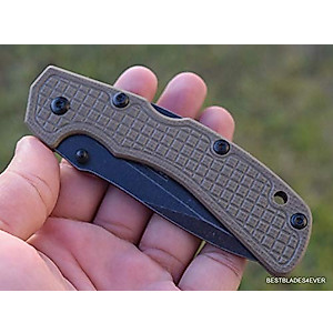 7.75 Inch Lockback Stainless Steel Open Folding Pocket Knife With Clip Outdoor Survival Hunting Knife for Camping by Survival Steel