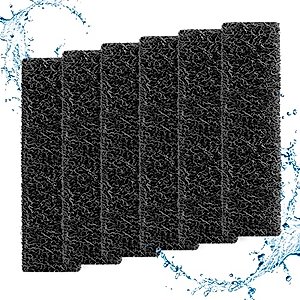 HiTauing 6 Count Carbon Reducer Filter Pads for aqueon，Fish Tank Filter Pads for QuietFlow LED PRO Model 10