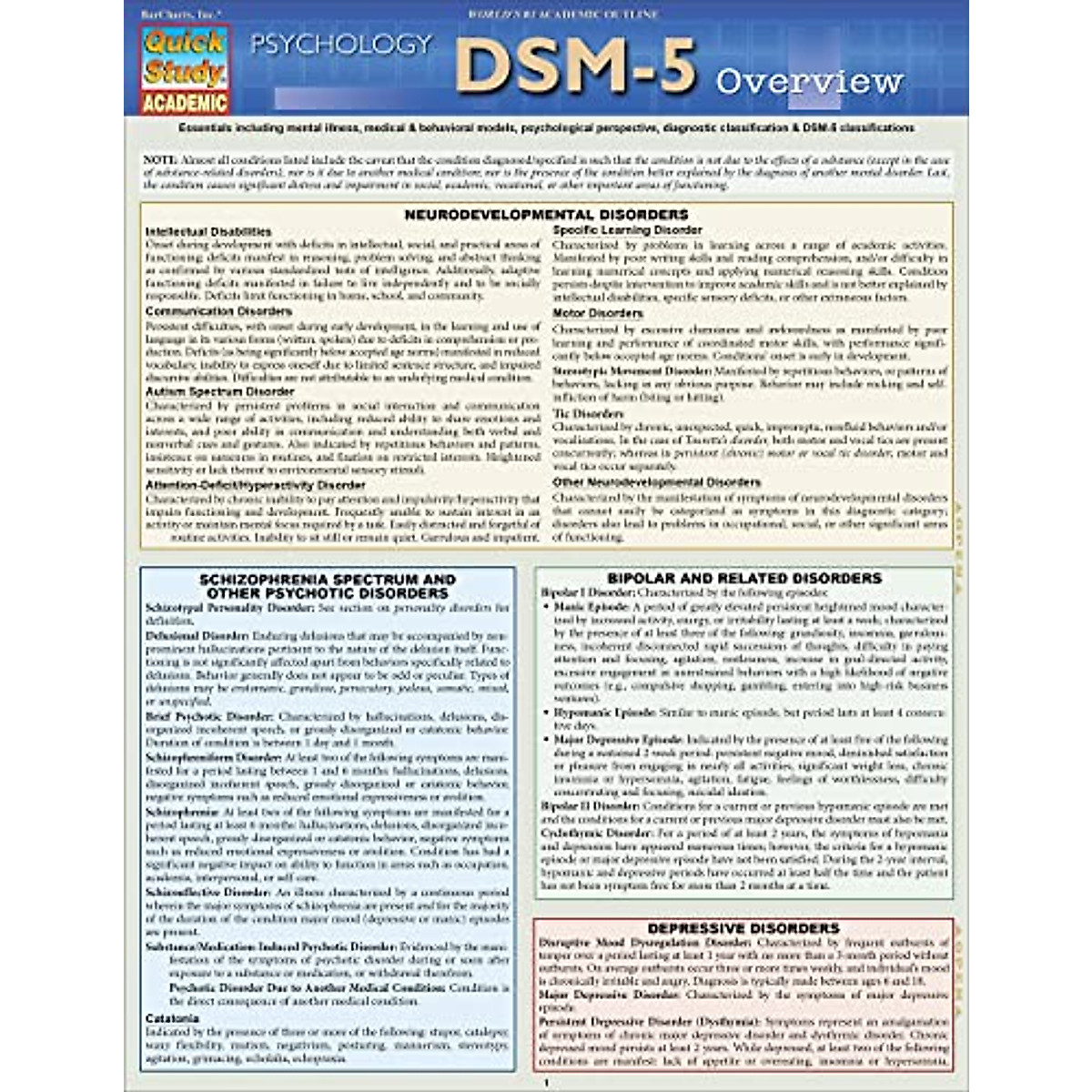DSM-5 Overview (QuickStudy Academic)
