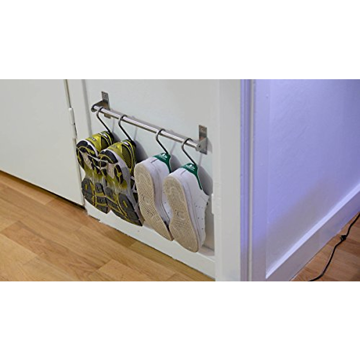 Premium stainless steel Grundtal Rail Towel Utility Rack 23.5 inch with 10 hooks