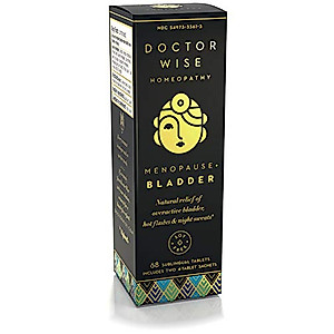 Doctor Wise Bladder, Gentle, Natural Relief of Overactive Bladder, Hot Flashes and Night Sweats, 68 Quick Dissolving Tablets