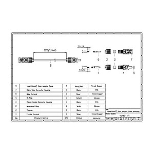 1 Pair Black + Red 10AWG(6mm²) Solar Panel Extension Cable Wire Connector Solar Adaptor Cable with Female and Male Connectors (1 FT-2)