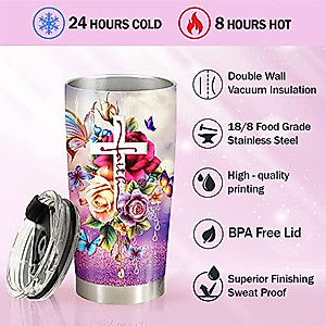 Birthday Gifts for Women - Christian Gifts for Women - Spiritual Gifts For Women - Inspirational Gifts For Women - Religious - Unique Gifts for Women - Valentines Day Gifts for Women, Mom Tumbler 20OZ