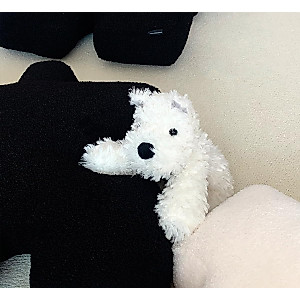 Awcvire West Highland White Terrier Westie Stuffed Plush Dog, Bedtime Buddy Plush Toy, Soft Stuffed Animal Plushies. (White, M)