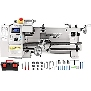 VEVOR Mini Metal Lathe, 8"x14", Mini Lathe Machine 2250 PRM Variable Speed Change, Precision Mini Lathe 650W Metal Working Lathe, Small Metal Lathe, Milling Machine for Various Types of Metal Turning