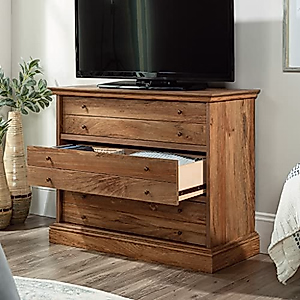 Sauder Barrister Lane 3-Drawer Chest, L: 36.46" x W: 16.69" x H: 29.37", Sindoori Mango