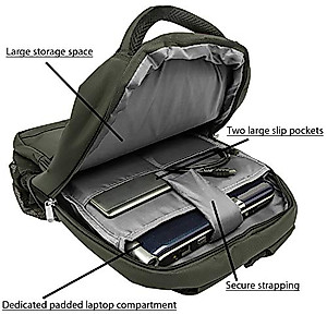 Green 15-inch Anti-Theft Laptop Backpack for Razer Blade 15"