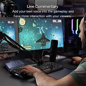 EZCast CatchU Capture Card, Plug and Record Your Mobile Gameplay, Capture and Record Gameplay to USB, 4K60 Pass-Through, 1080p60 UVC Stream, Support Smartphone, Xbox, PS5, Nintendo Switch