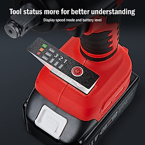 Aiment Cordless Impact Wrench 1/2 inch, 550 Ft-lbs Max Torque(700NM), 21V 3000RPM Brushless Power Impact Gun, 4.0Ah Li-ion Battery with Fast Charger, 6Pcs Sockets, Electric Impact Driver for Car Home