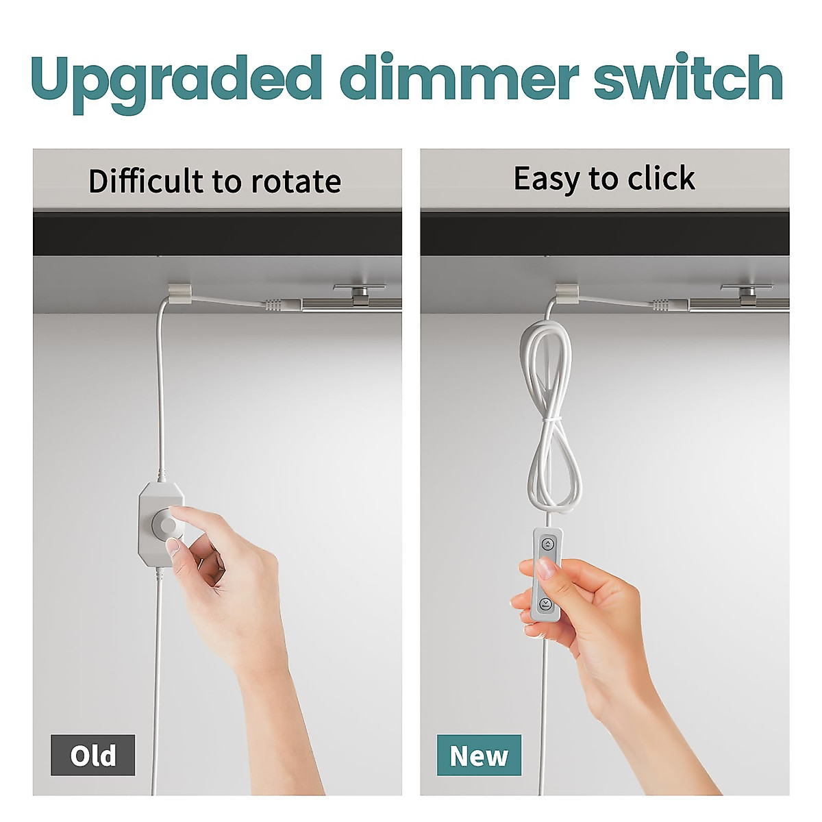 ASOKO Dimmable Led Under Cabinet Lighting for Kitchen - 6 Pcs 12 inches Linkable Led Counter Light Bars, Led Closet Light Daylight White 4500K,DC24V 1360Lumens,20W Led Shelf Lighting (UL Plug)