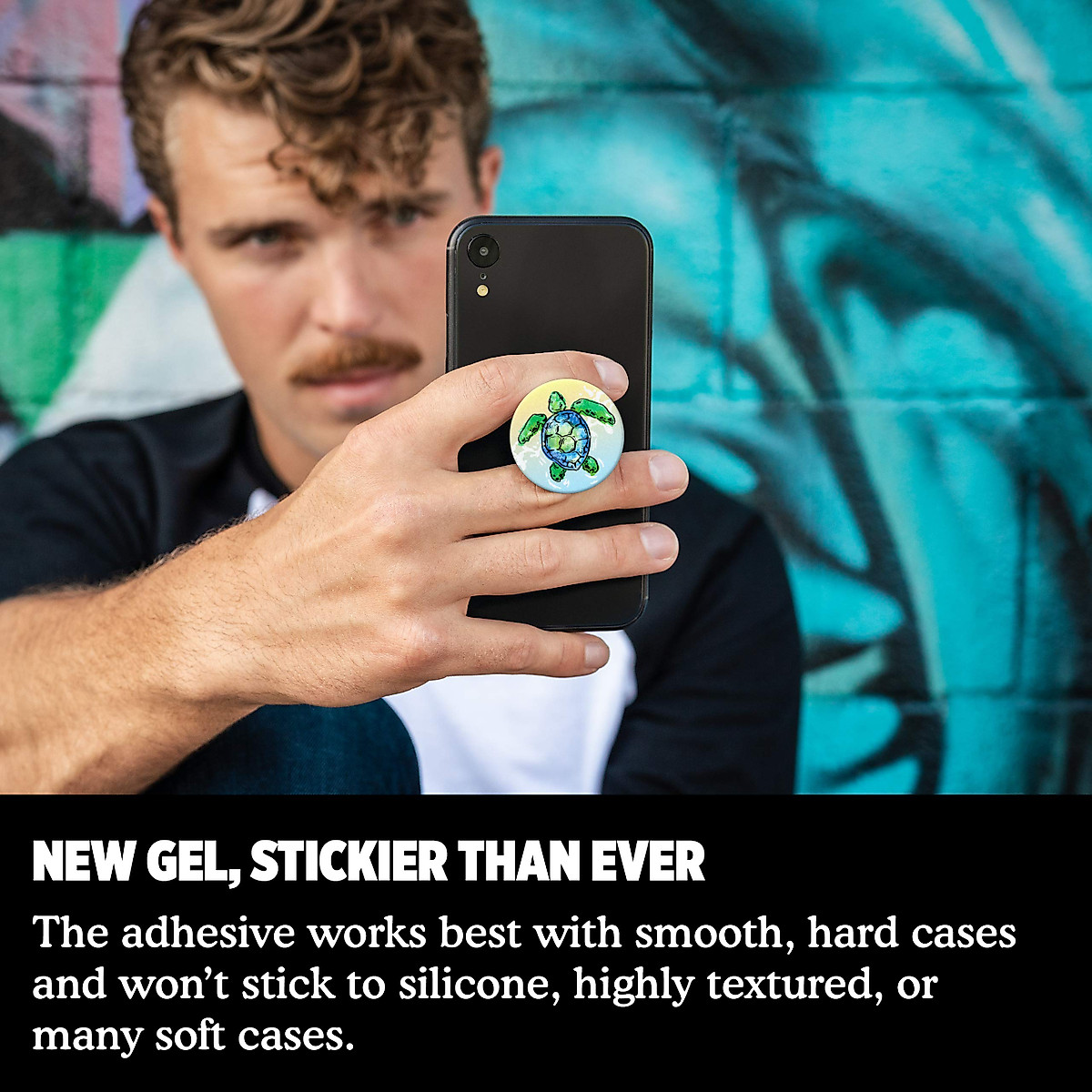 PopSockets Phone Grip with Expanding Kickstand, Tortuga