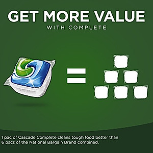 Cascade Complete Dishwasher Pods, Actionpacs Dishwasher Detergent, Fresh Scent with Dawn Power, 43 Count