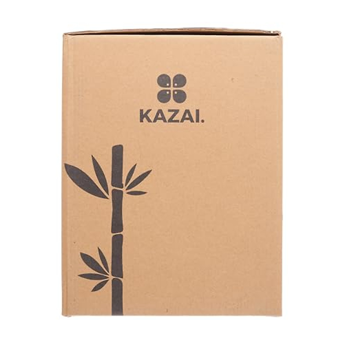 Kazai.®️ Bamboo Bathroom Trash Can | Soft Close and Slip-Resistant | 3L / 0.8 Gall. | Stainless Steel | White