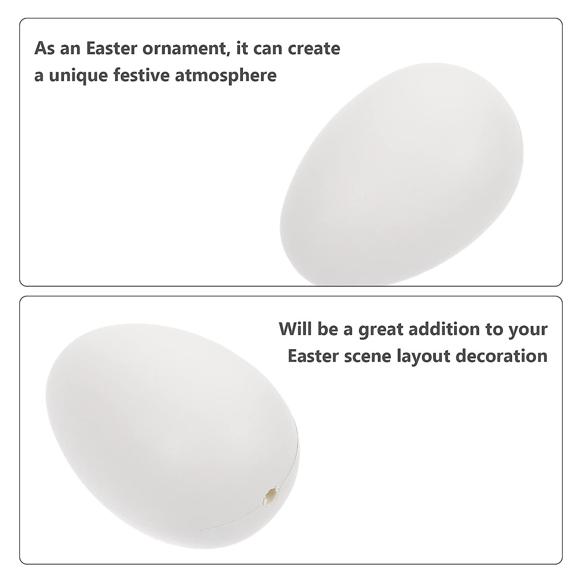 IMIKEYA 50pcs DIY Hand-painted Easter Egg Plastic Easter Eggs DIY Fake Egg Props Easter Egg Hunt, Surprise Egg, Easter Hunt Home Decor, Easter Theme Party Supplies