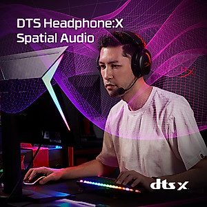 HyperX Cloud Core Wireless Gaming Headset for PC with DTS Headphone:X Spatial Audio, Detachable Noise-Cancelling Microphone, Memory Foam Ear Pads, Durable Aluminum Frame, Black (Renewed)
