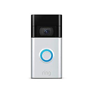 Ring Video Doorbell - 1080p HD video, improved motion detection, easy installation – Satin Nickel