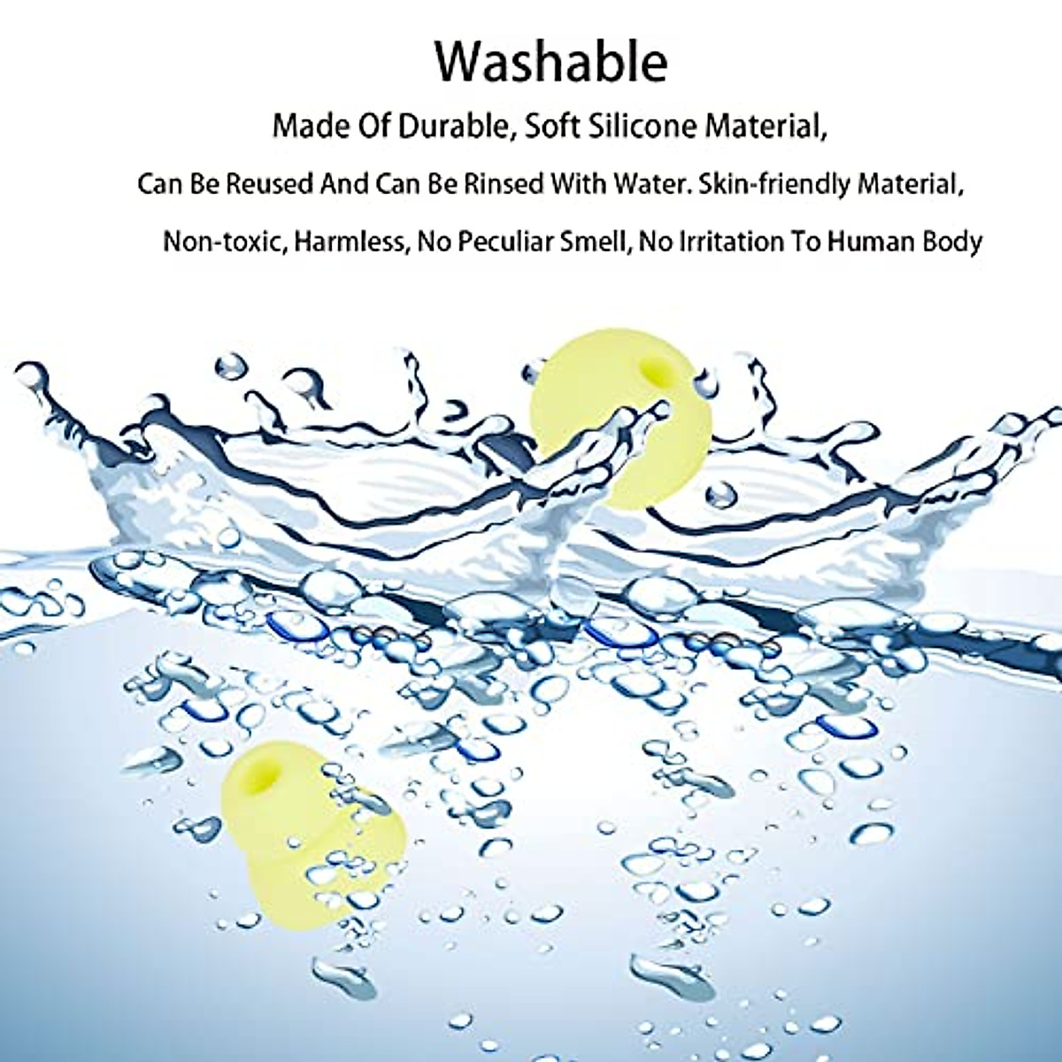 Earbud Tips Replacement Earbud Tips Earbud Replacement Tips Earbuds Replacement Tips Ear Pads Ear Cushions Ear Tips for Earbuds for Powerbeats Pro Beats Wireless Earphone Headphones 4 Pairs (Yellow)