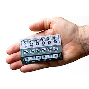 (2 Pack) DSLR/mirrorless Photography Cheat Sheets Credit Card Size Reference Card Fits in Pocket/Wallet/Camera Bag. Aperture, Shutter Speed, Exposure Triangle & Manual Mode, for Canon, Sony & Nikon