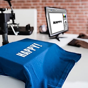 MECCANIXITY Heat Transfer Vinyl Rolls, 12" x 35 Feet HTV Vinyl, Lake Blue HTV Vinyl Iron on Vinyl Heat Vinyl Design for Shirts, Pillows, Hand Bags, Hats