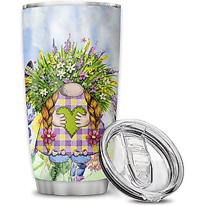 So Many Pets Personalized Gnome I Love Being A Nana Mimi Grandma Tumbler Cup with Grandkids Names, Gift For Grandmother Granny Grammy Birthday Gifts 20oz 30oz Insulated Coffee/Tea with Lid