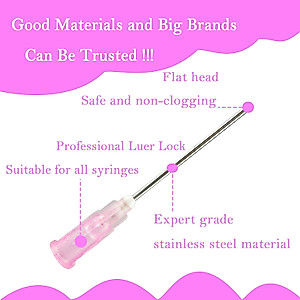 100Pack-18ga 1.5inch(38mm)Dispensing Blunt Needles,Individual Package of Injection Syringe Accessories with Luer Lock,Suitable for Refilling Liquid, Inks,Livestock and Industry