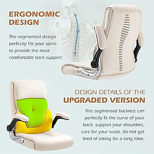 YAMASORO Ergonomic Executive Office Chair with Lumbar Support,Velvet Fabric Home Office Desk Chairs with Wheels, High Back Computer Chairs,Beige