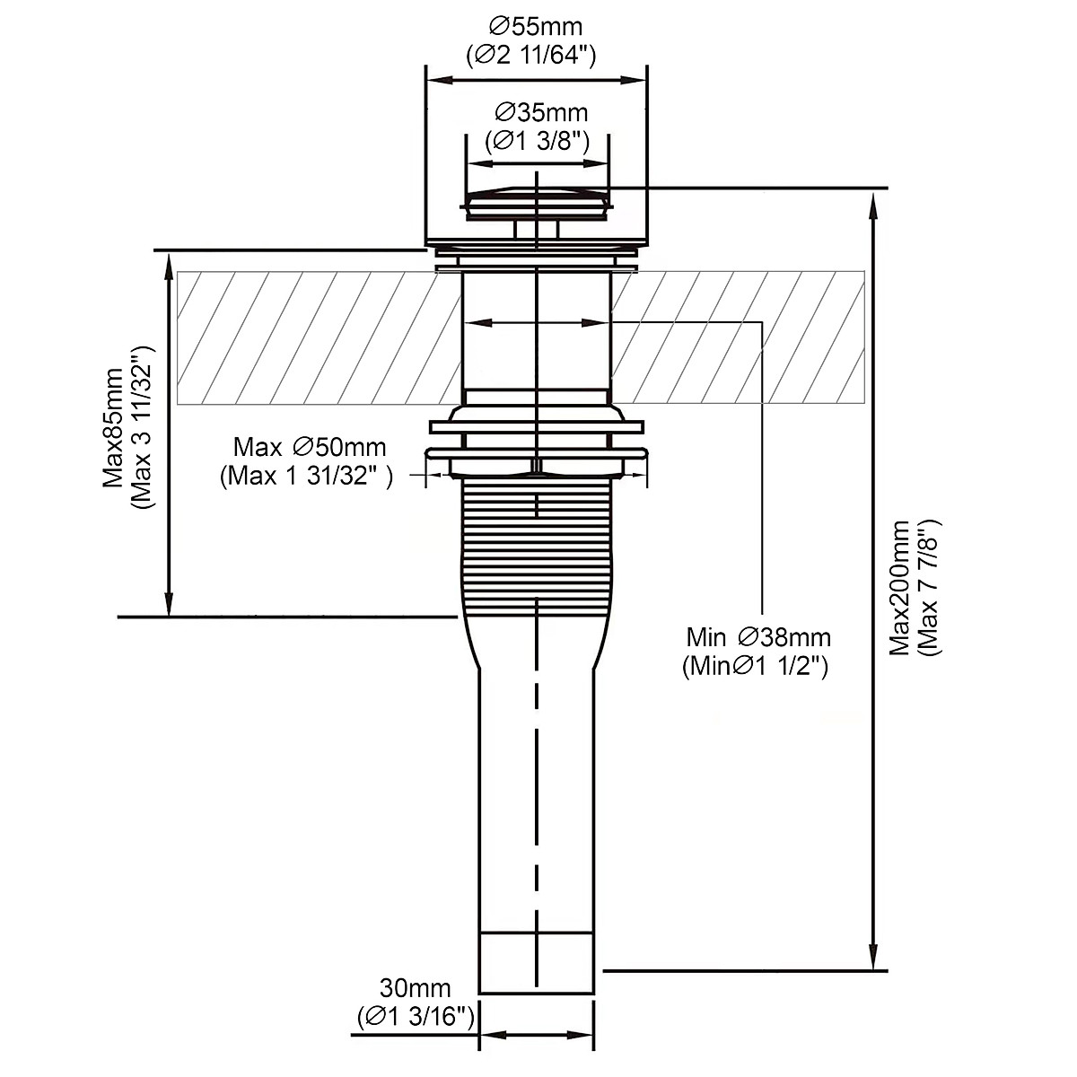 Pop up Sink Drain Stopper for Bathroom Vessel Vanity Sink Art Basin Brushed Gold, Small Cap Without Overflow, Metal Pop-up Drain Strainer with Detachable Basket Stopper