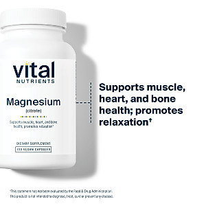 Vital Nutrients Magnesium Citrate 150mg | Promotes Relaxation | Supports Sleep, Bone, Heart, Muscle, Kidney, & Nerve Health* | Vegan Supplement | Gluten, Dairy, Soy Free | 100 Capsules
