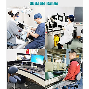 SFKLYU Adjustable Split Seat Saddle Stool, Ergonomic Saddle Stool Medical Dental Stool for Dental, Lab, Salon Massage, Home and Office,B