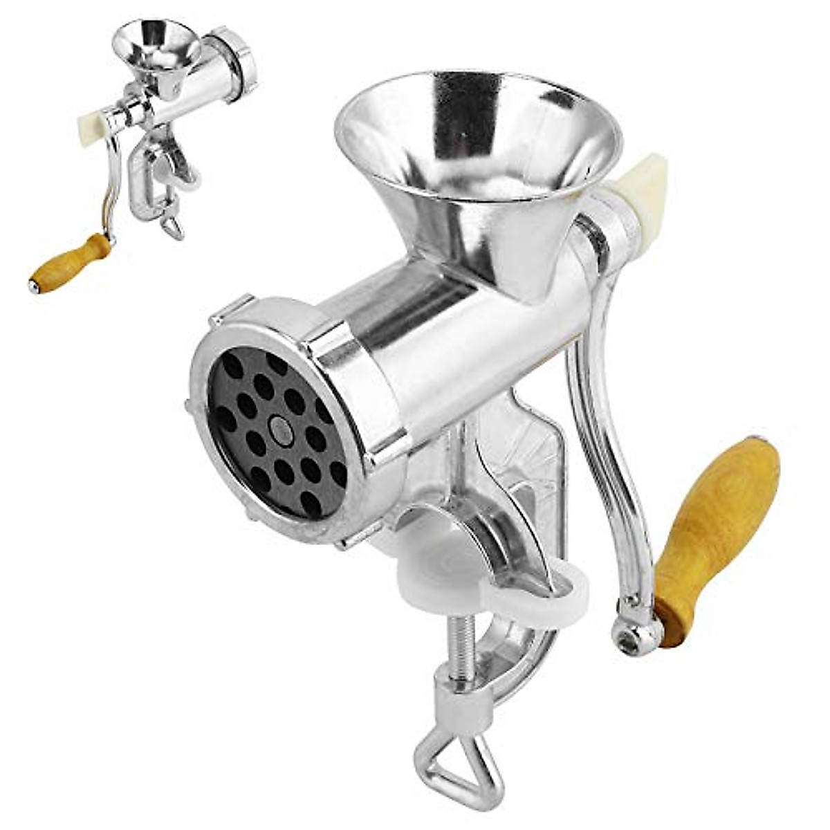 Meat Grinder, Mincer, Durable Aluminum Alloy LaborSaving Handle for Grinding Pork, Beef, Lamb, Chicken Restaurant Kitchen Tool Home