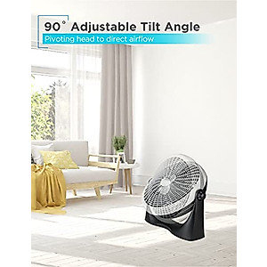 BLACK+DECKER Floor Fan for Home, Garage, Bedroom, or Office, Cooling Fan for Floor with 3 Fan Settings, Quiet Floor Fan with Adjustable Tilt Angle and Sturdy Base