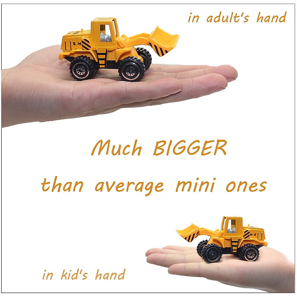 ZOHUMI Construction Toys Sets, 5 Pieces Mini Vehicles, Including Truck Forklift Bulldozer Road Roller Excavator Dump Truck Tractor,Free-Wheeling Cars for Children