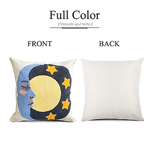 Molili Boho Tufted Throw Pillow Covers, Star Pillow Covers Mid Century Decorative Bohemia Cushion Case Pillowcase for Couch Sofa Child Bedroom Living Room Farmhouse(18×18inch)