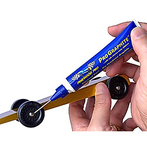 Pinewood Pro PRO Graphite with Easy Application Needle tip - Dry Graphite with Moly Lube for use on Pinewood Derby Car Axles | Premium Graphite Lubricant with Moly is The Ultimate Lubricant