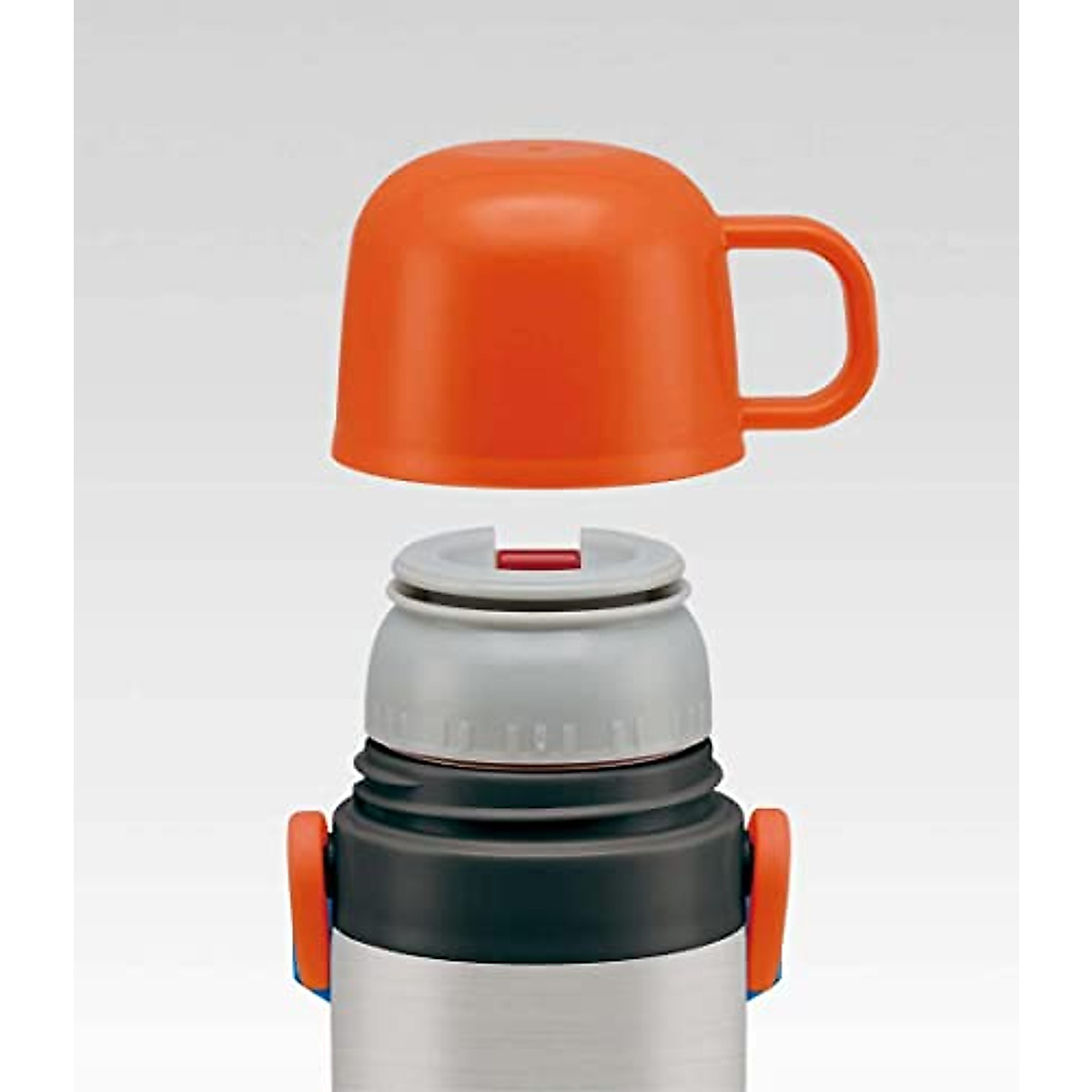 Skater SKDC4 Children's Water Bottle, 2-Way, Direct Drinking, One-Touch Cup Included, Super Mario, Diameter 2.7 x Height 9.1 inches (68 x 230 mm), 15.2 fl oz (430 ml), Stainless Steel, Kids Boys