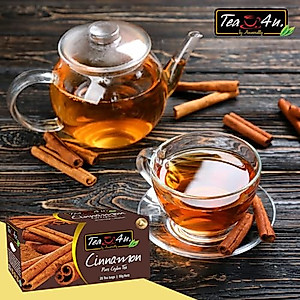 Tea4U Flavored Black Ceylon TeaBags - Cinnamon | Ideal Quality from Sri Lanka's Finest Leaves and Expertly Blended - 25 Count