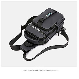 Shoulder Backpack Sling Chest Crossbody Bag Cover Pack Messenger Daypack Rucksack Bicycle Sport With USB Charging Port (Black)